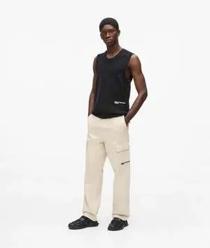 KL JEANS Jeans Relaxed Fit Cotton Cargo Pants - Whitecap Grey