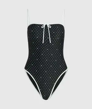 Karl Lagerfeld Polka Dot Swimsuit - Polka Dot-black