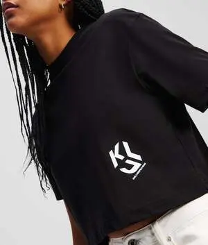 KL JEANS Jeans Monogram Cropped T-shirt - Black