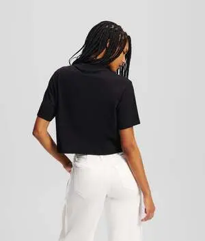 KL JEANS Jeans Monogram Cropped T-shirt - Black