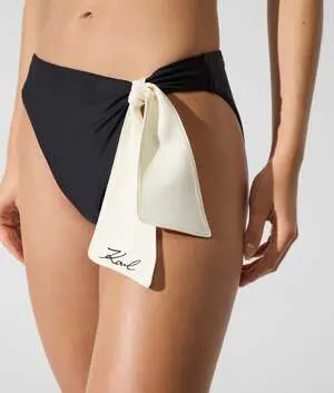 Karl Lagerfeld Signature Bow Bikini Bottoms