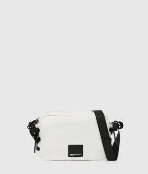 KL JEANS Jeans Nylon Camera Bag With Lace-up Detailing - White