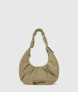 KL JEANS Gathered Hobo Bag - Travertine