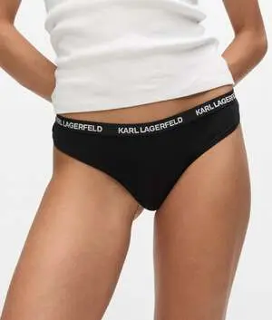 Karl Lagerfeld Logo Thong Multiband – 7-pack - Black
