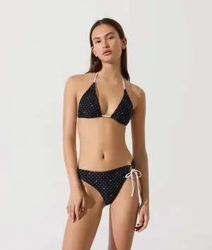 Karl Lagerfeld Polka Dot Triangle Bikini Top