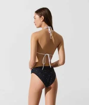 Karl Lagerfeld Polka Dot Triangle Bikini Top