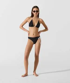 Karl Lagerfeld Polka Dot Triangle Bikini Top
