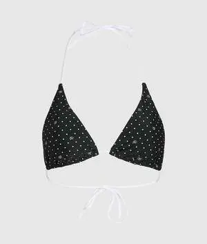 Karl Lagerfeld Polka Dot Triangle Bikini Top