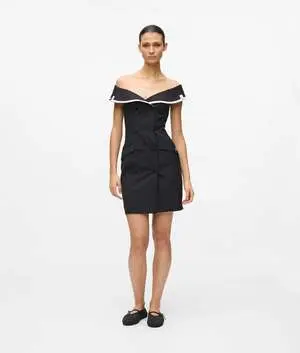 Karl Lagerfeld Off-shoulder Double-breasted Blazer Dress