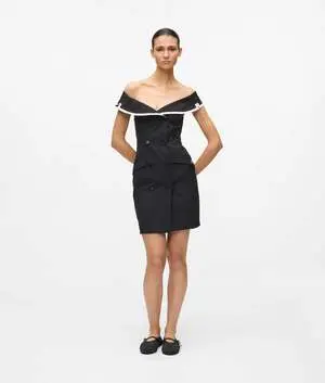 Karl Lagerfeld Off-shoulder Double-breasted Blazer Dress