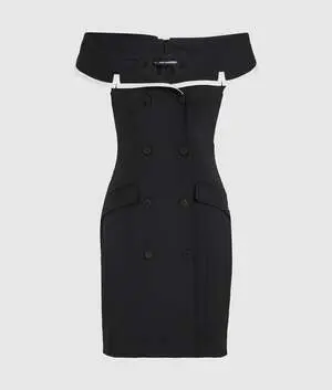 Karl Lagerfeld Off-shoulder Double-breasted Blazer Dress