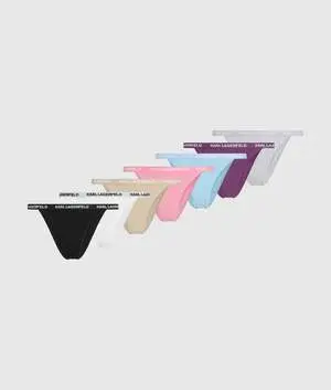 Karl Lagerfeld Logo Brazilian Briefs – 7-pack - Multicolor
