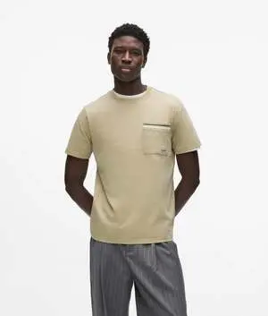 Karl Lagerfeld Ikon Stripe Pocket T-shirt - Twill
