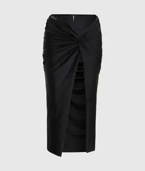 Karl Lagerfeld Knot-detail Maxi Pareo - Black