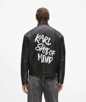 KL JEANS Jeans Faux Leather Biker Jacket
