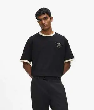 Karl Lagerfeld Ikon Circle Logo T-shirt - Black