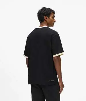 Karl Lagerfeld Ikon Circle Logo T-shirt - Black