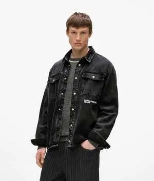 KL JEANS Karl Quote Denim Overshirt