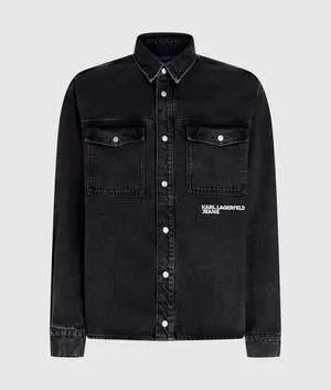 KL JEANS Karl Quote Denim Overshirt