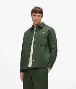 Straight Hem Overshirts For Men