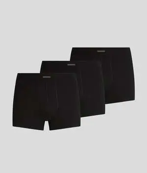 Karl Lagerfeld Set Of Three Lyocell Blend Trunks - Black