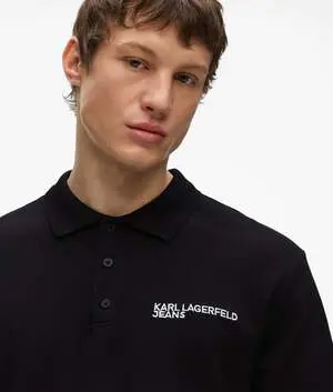 KL JEANS Long-sleeved Logo Polo Shirt