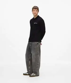 KL JEANS Long-sleeved Logo Polo Shirt