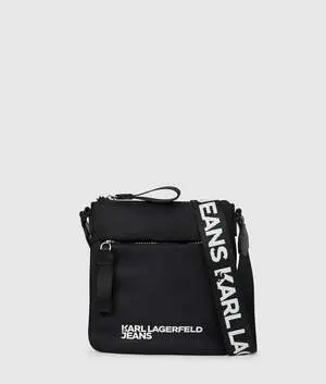 KL JEANS Jeans Nylon Crossbody Bag - Black