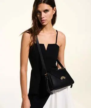 Karl Lagerfeld Kl Studio Crossbody Bag In Leather With Gold-toned Hardware
