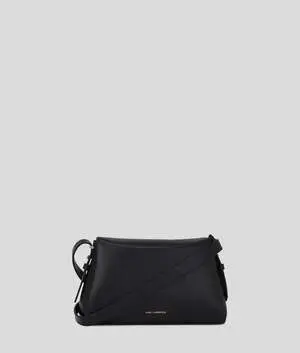 Karl Lagerfeld Kl Studio Crossbody Bag In Leather With Gold-toned Hardware