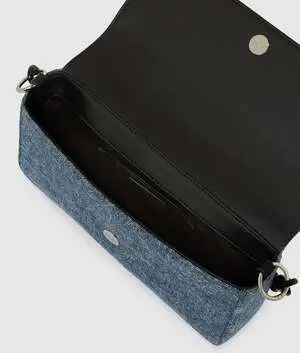 KL JEANS Denim Chain Top Handle Bag