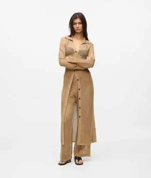 Karl Lagerfeld Crochet Knit Wide-leg Pants