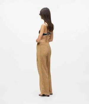 Karl Lagerfeld Crochet Knit Wide-leg Pants