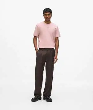 Karl Lagerfeld Straight Leg Wool Blend Pants