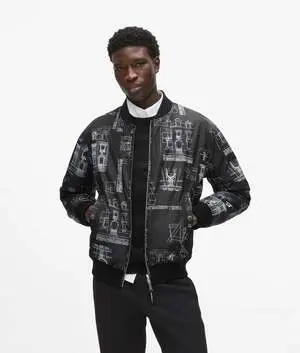Karl Lagerfeld Reversible Maison De Karl Bomber Jacket