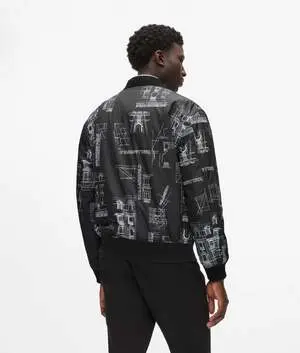 Karl Lagerfeld Reversible Maison De Karl Bomber Jacket
