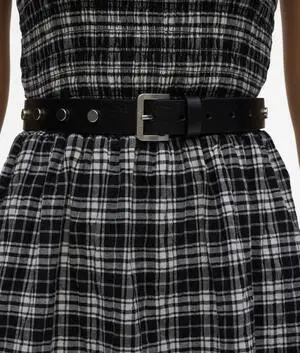 KL JEANS Studded Leather Belt - Black