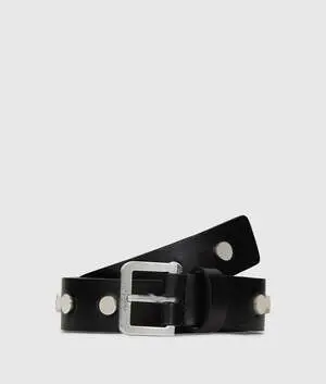 Karl Lagerfeld Studded Leather Belt - Black