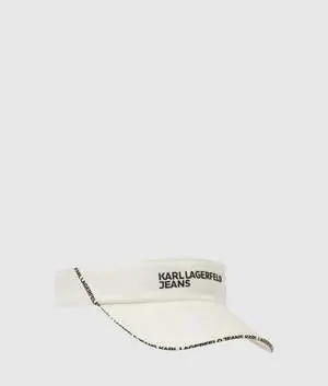 KL JEANS Jeans Logo Tape Visor - White