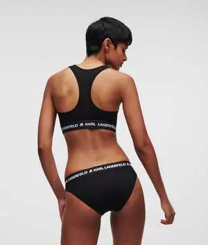 Karl Lagerfeld Logo Bralette - Black