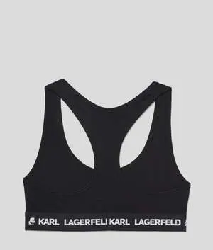 Karl Lagerfeld Logo Bralette - Black