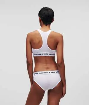 Karl Lagerfeld Logo Bralette - White
