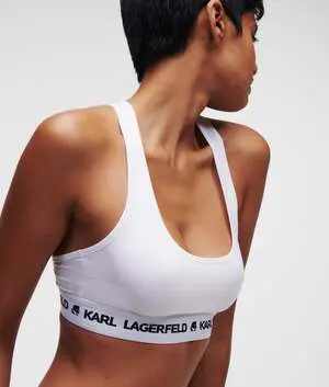 Karl Lagerfeld Logo Bralette - White