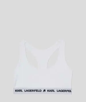 Karl Lagerfeld Logo Bralette - White