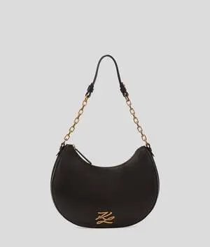 Karl Lagerfeld K/autograph Moon Shoulder Bag - Black