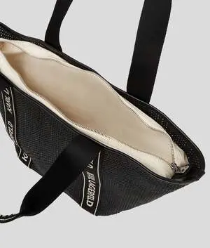 Karl Lagerfeld Logo Woven Tote Bag