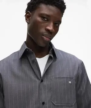 Karl Lagerfeld Pinstripe Wool‑blend Shirt