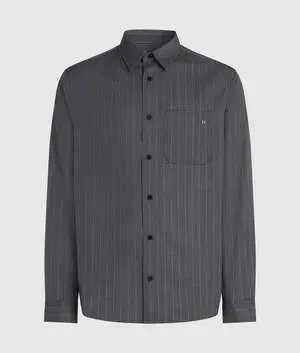 Karl Lagerfeld Pinstripe Wool‑blend Shirt