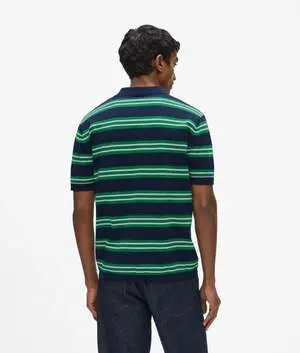 Karl Lagerfeld Ikon Stripe Knit Polo Shirt