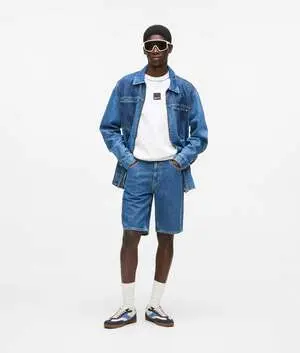 KL JEANS Regular Denim Shorts - Mid Blue Stone